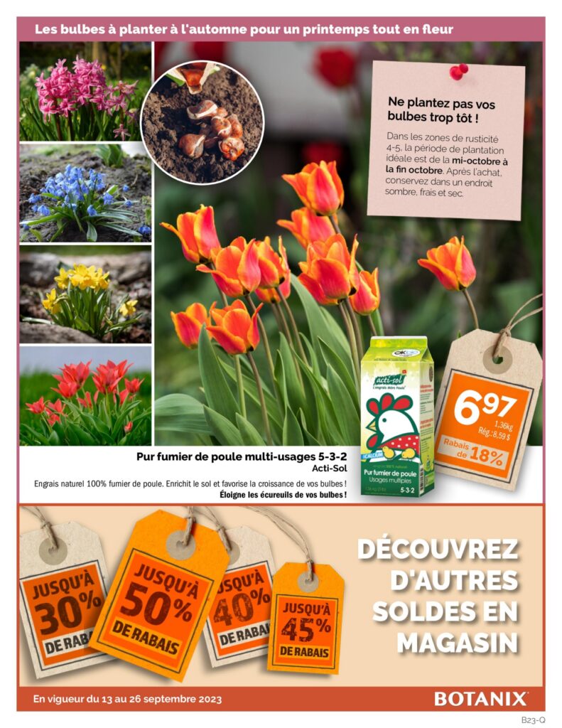 Circulaire Botanix du 13 au 26 septembre 2023 🍁 Plusieurs Rabais 📌