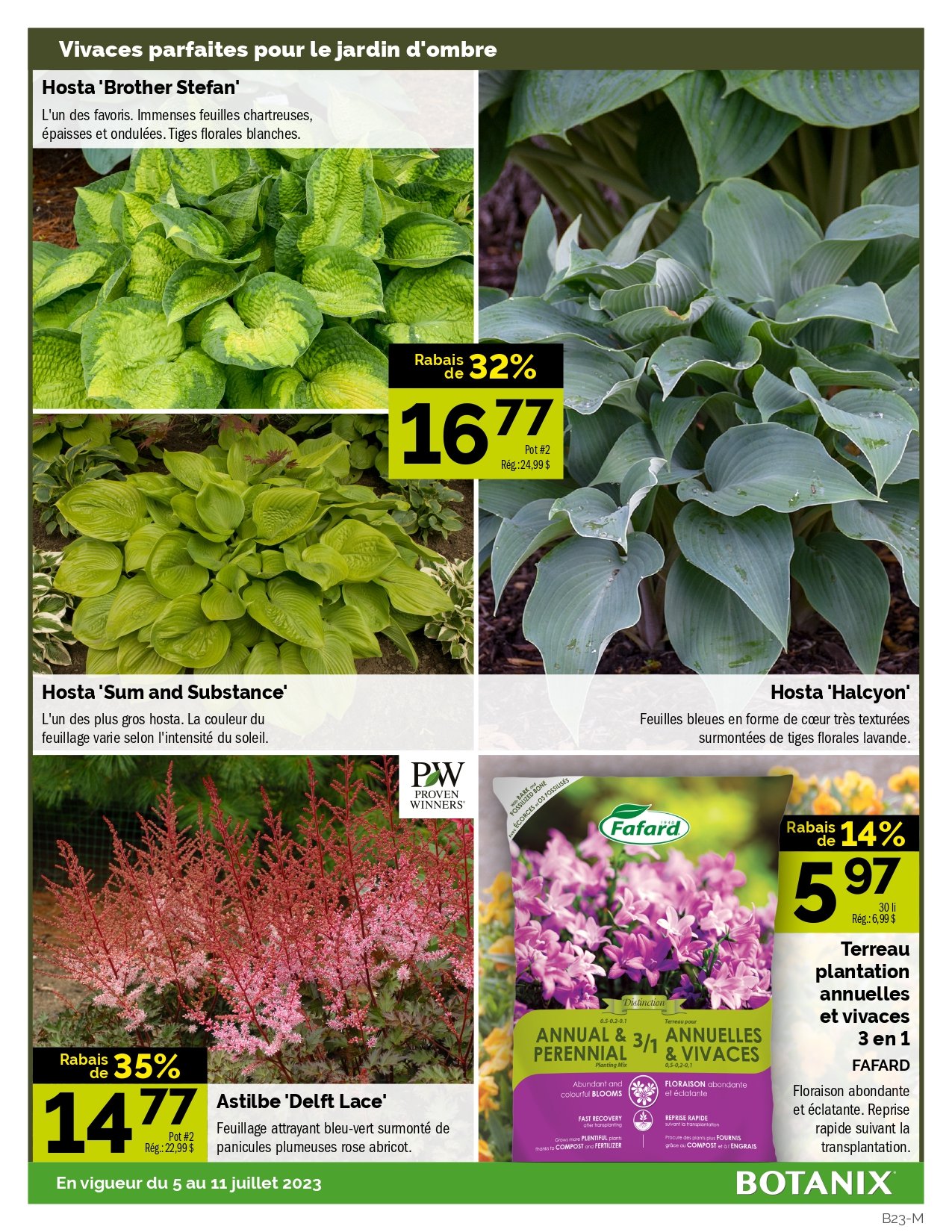 Circulaire Botanix Du 5 au 11 juillet 2023 🍁 Plusieurs Rabais 📌
