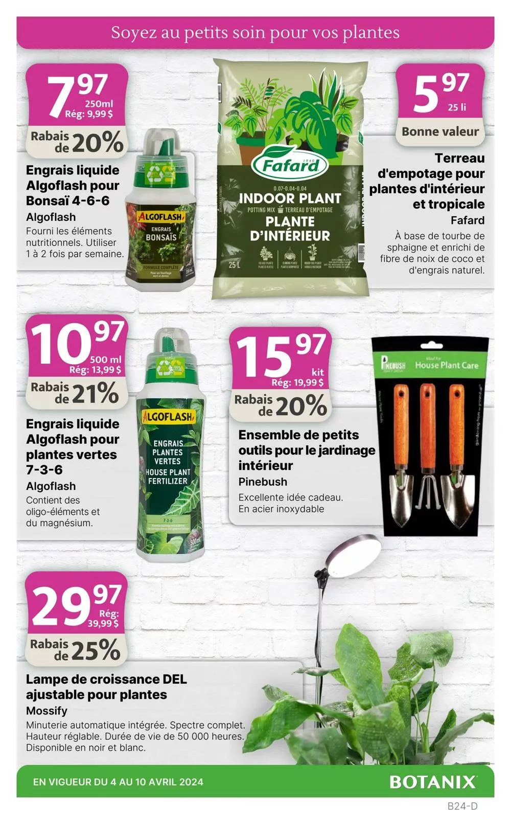 Circulaire Botanix Du 4 au 10 avril 2024 🍁 Plusieurs Rabais 📌