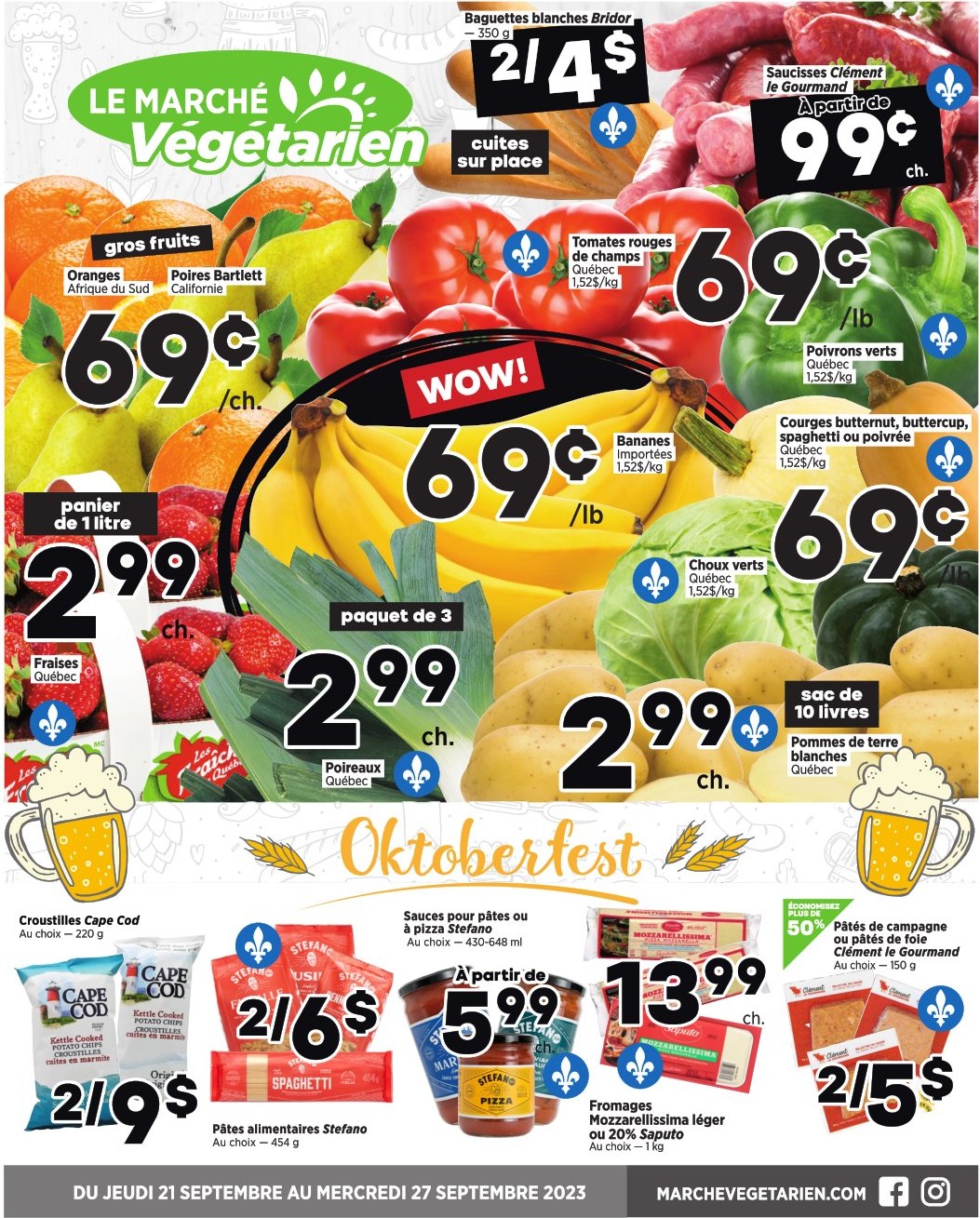 Circulaire Marché Végétarien Du 21 au 27 septembre 2023 Sherbrooke et ...