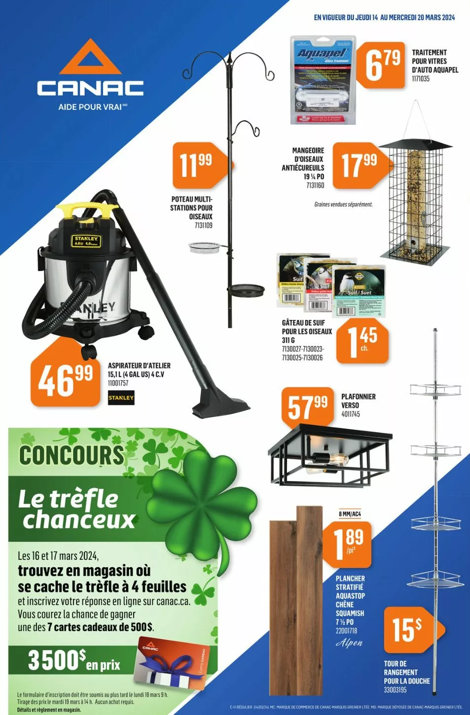 Circulaire Canac Du 14 au 20 mars 2024 🍁 Plusieurs Rabais 📌