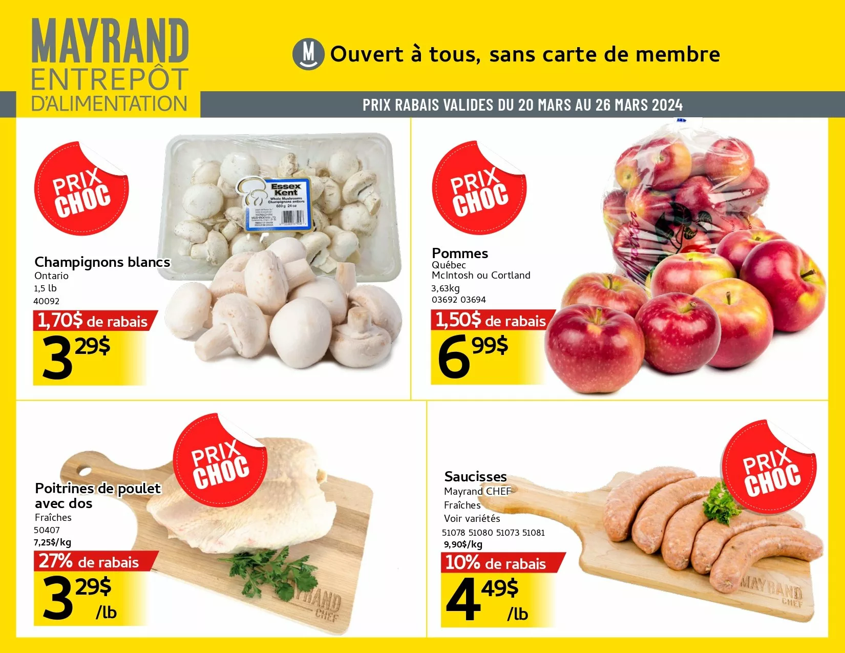 Circulaire Mayrand Du 20 au 26 mars 2024 🍁 Plusieurs Rabais 📌