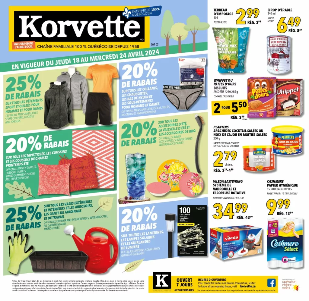 Circulaire Korvette 🍁 semaine prochaine 📌 et d'Aujourd'hui