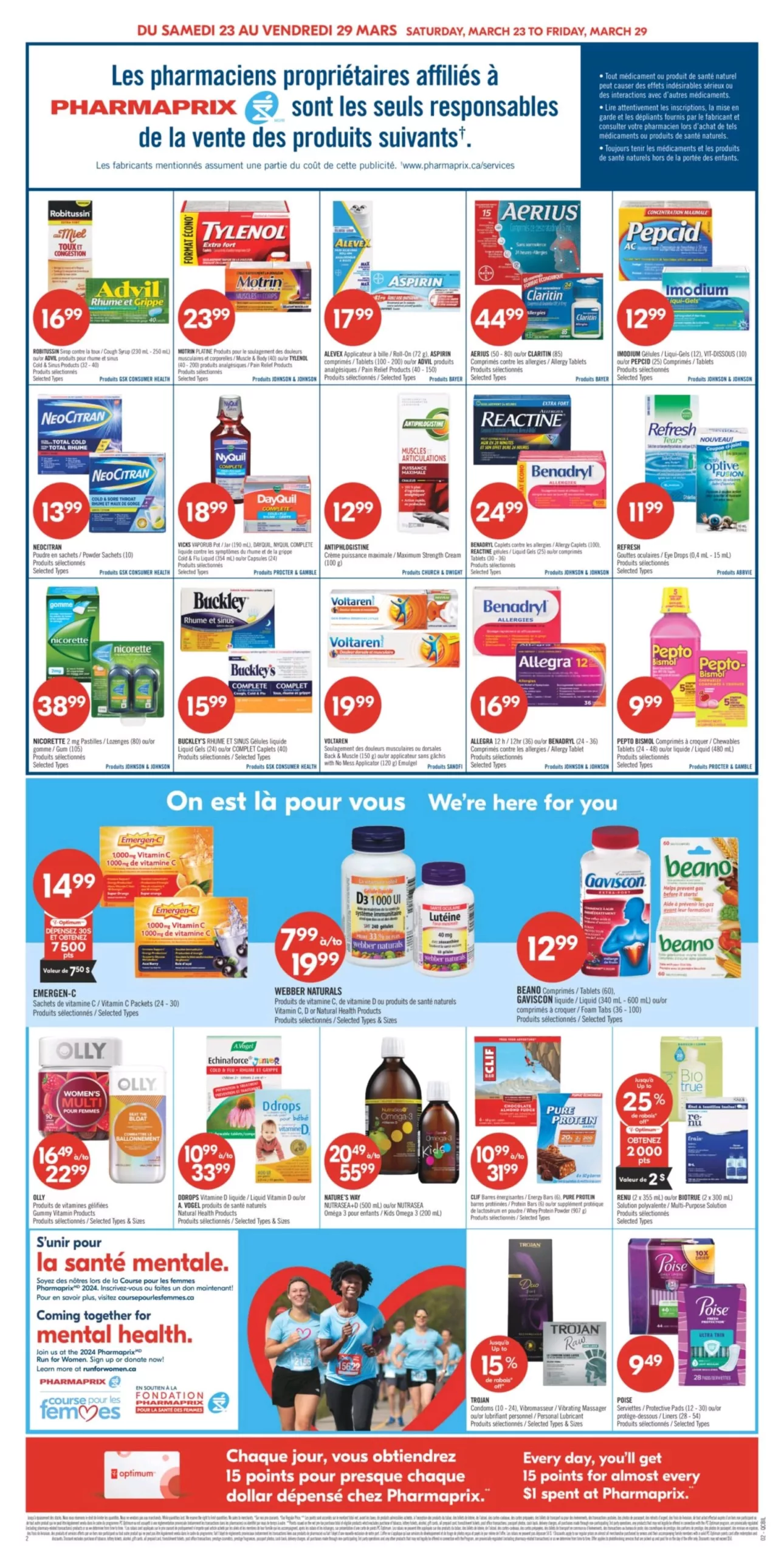 Circulaire Pharmaprix Du 23 au 29 mars 2024 🍁 Plusieurs Rabais 📌