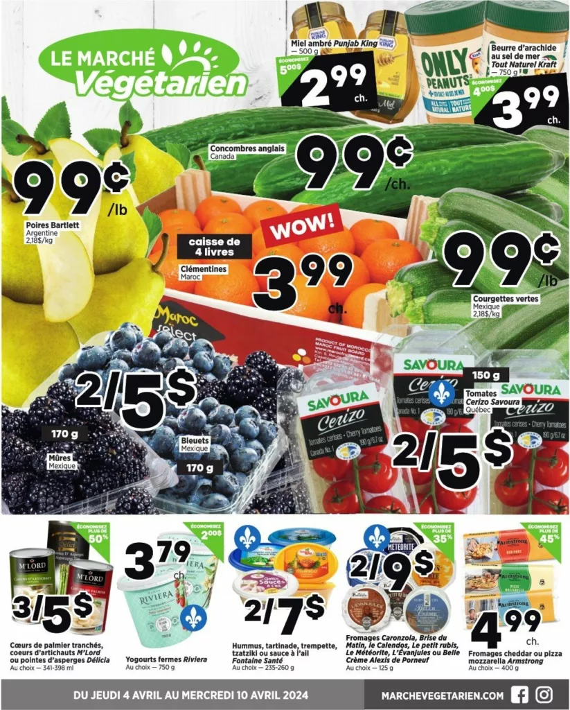 Circulaire Marché Végétarien Du 30 mai au 5 juin 2024 Sherbrooke et Magog