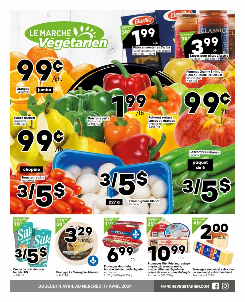 Circulaire Marché Végétarien 🍁 semaine prochaine 📌 et d'Aujourd'hui