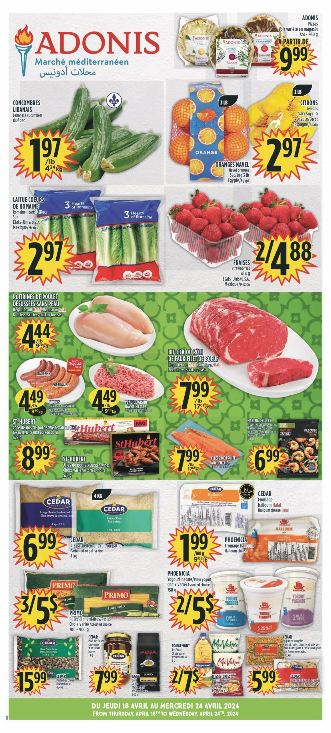 Circulaire Adonis Du 18 au 24 avril 2024 🍁 Plusieurs Rabais 📌