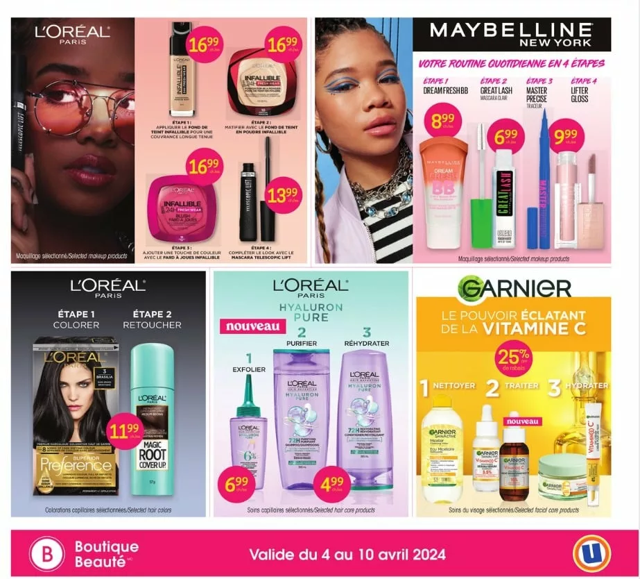 Circulaire Uniprix Carnet Beauté Du 4 au 10 avril 2024 🍁 Plusieurs Rabais 📌